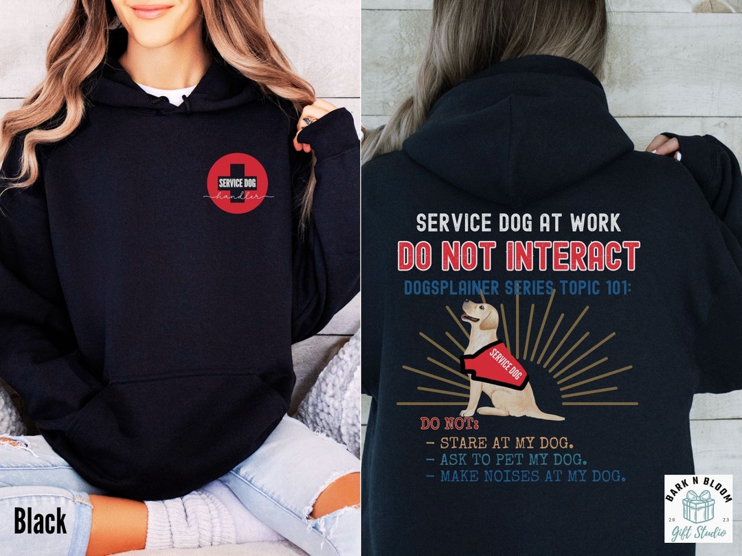 Custom SERVICE DOG Hoodie Service Dog Gift, Mobility Assistance, Guide ...