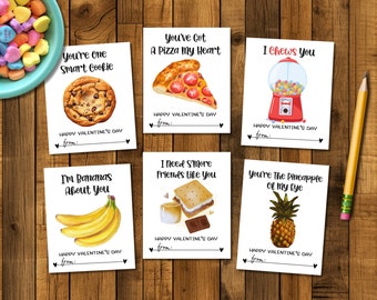 Printable Valentine's Day Cards, Kids Classroom Valentine's Day Cards ...