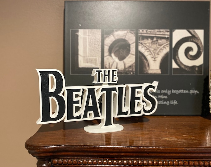 The Beatles 3D Logo Desk Shelf Art - Etsy