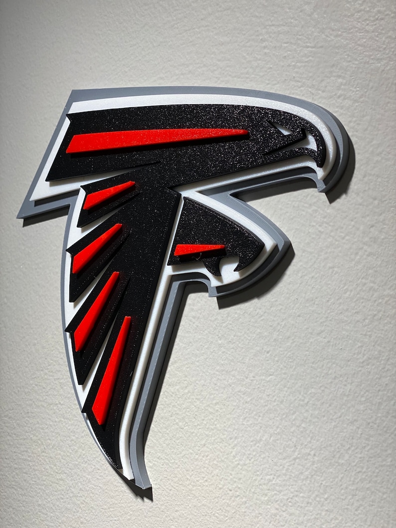 Atlanta Falcons Logo 3D Desk/wall Art - Etsy