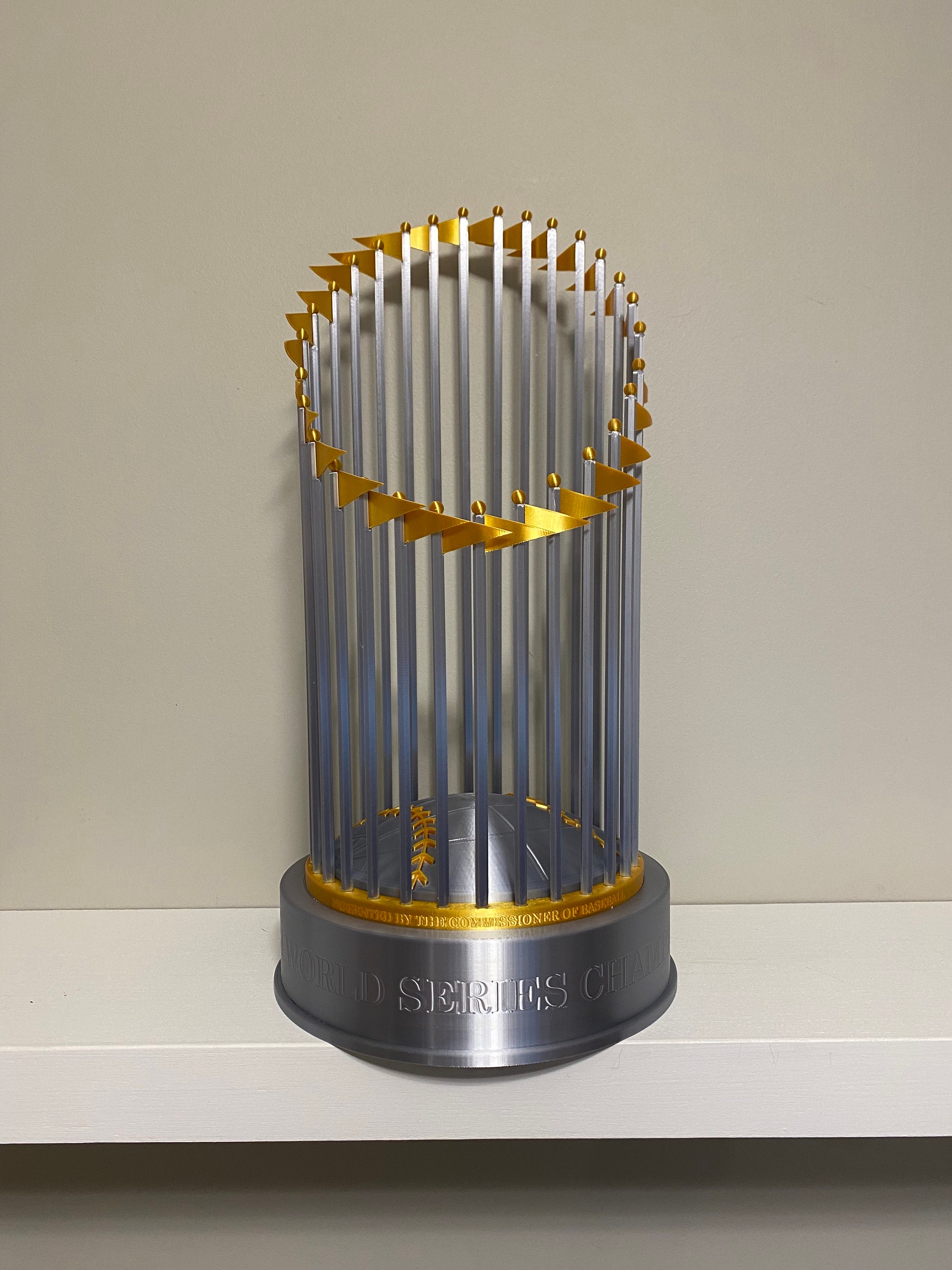 The Commissioner s Trophy Custom Baseball Award 3D Printed World Series Replica Etsy