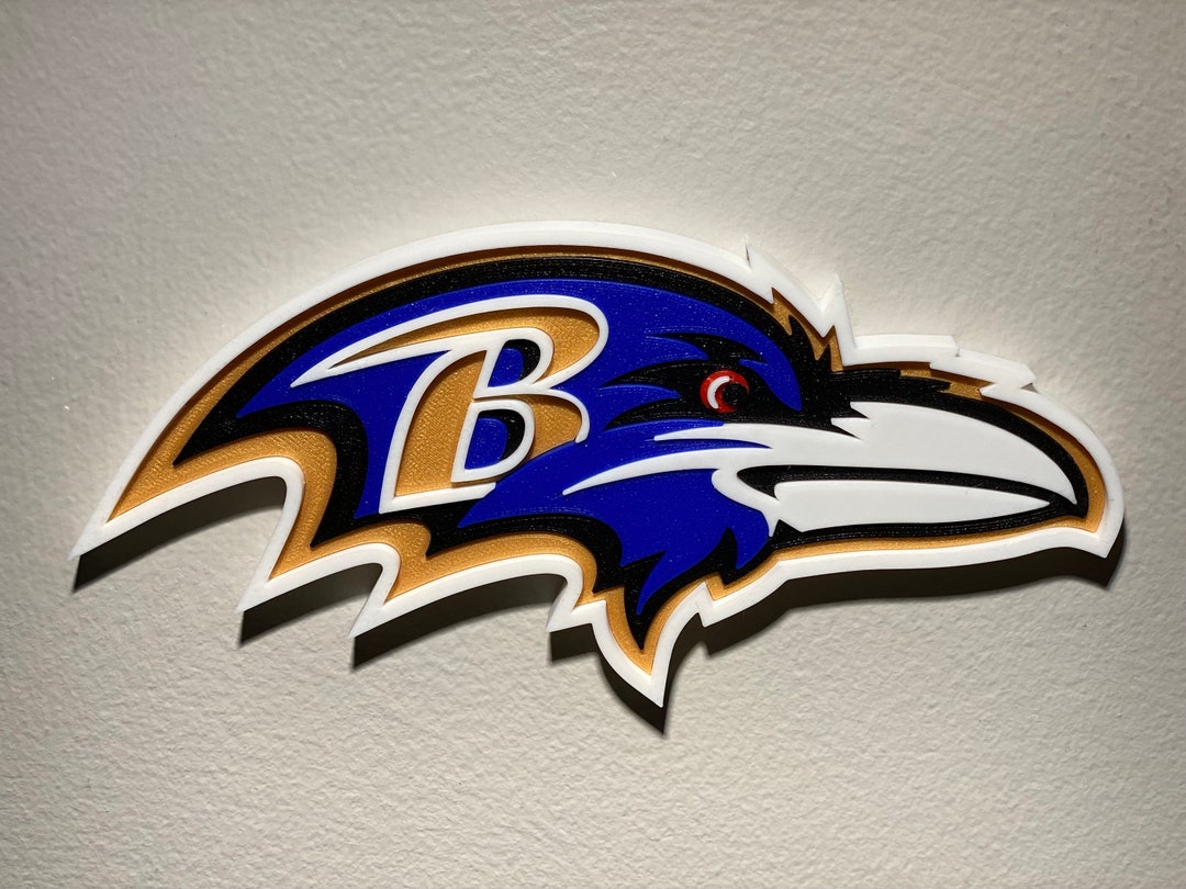 Baltimore Ravens Logo 3D Desk, Shelf, Wall Art With Stand - Etsy
