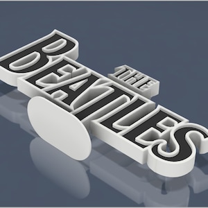 The Beatles 3D Logo Desk Shelf Art - Etsy