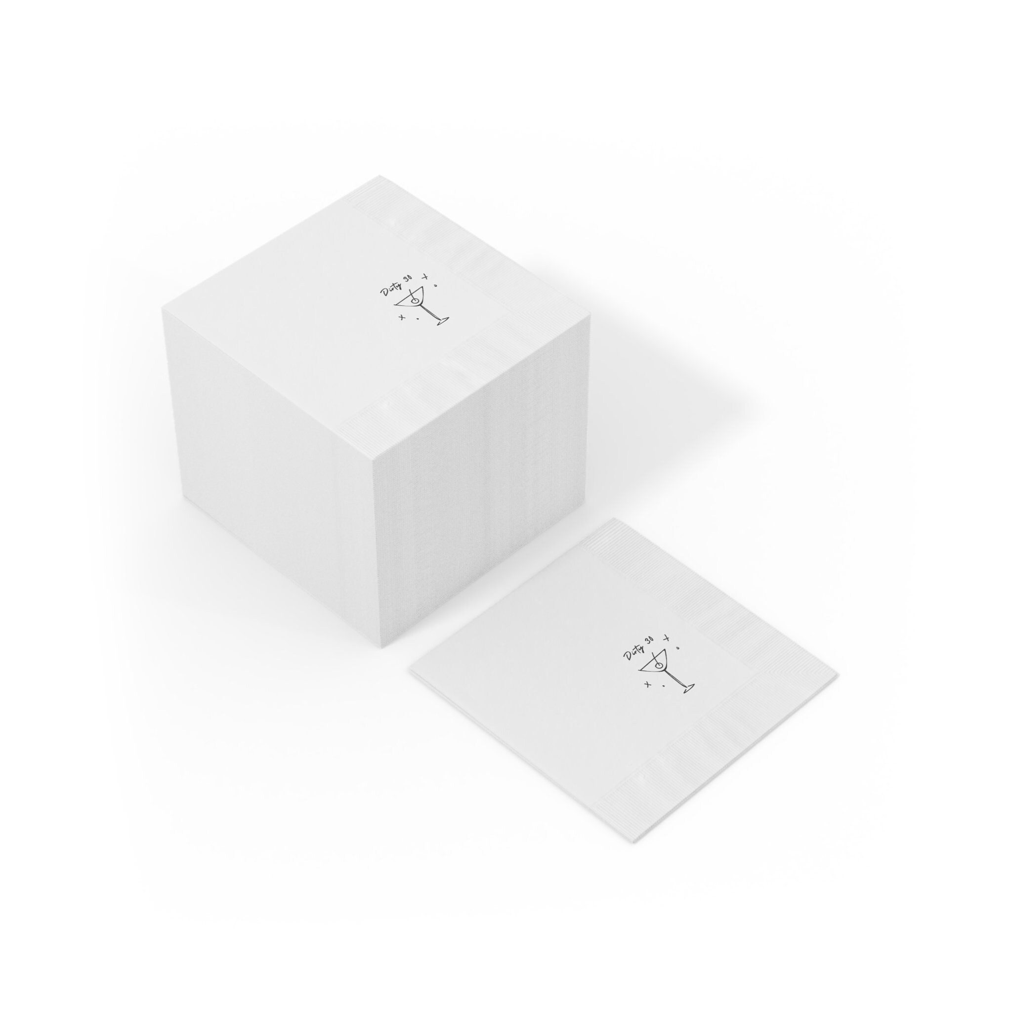 Dirty 30 Cocktail Napkins 30th Birthday White Cocktail Napkins - Etsy