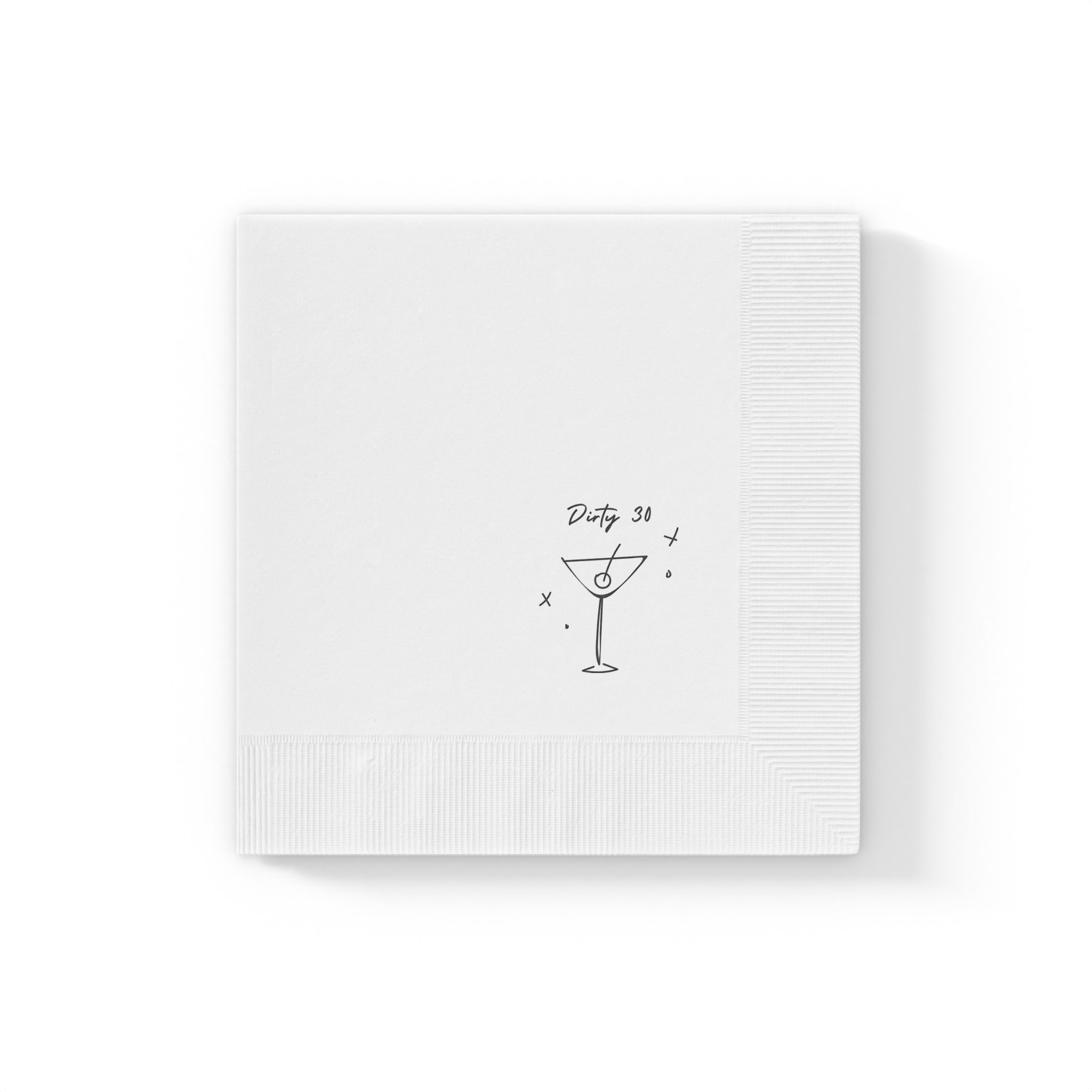 Dirty 30 Cocktail Napkins 30th Birthday White Cocktail Napkins - Etsy