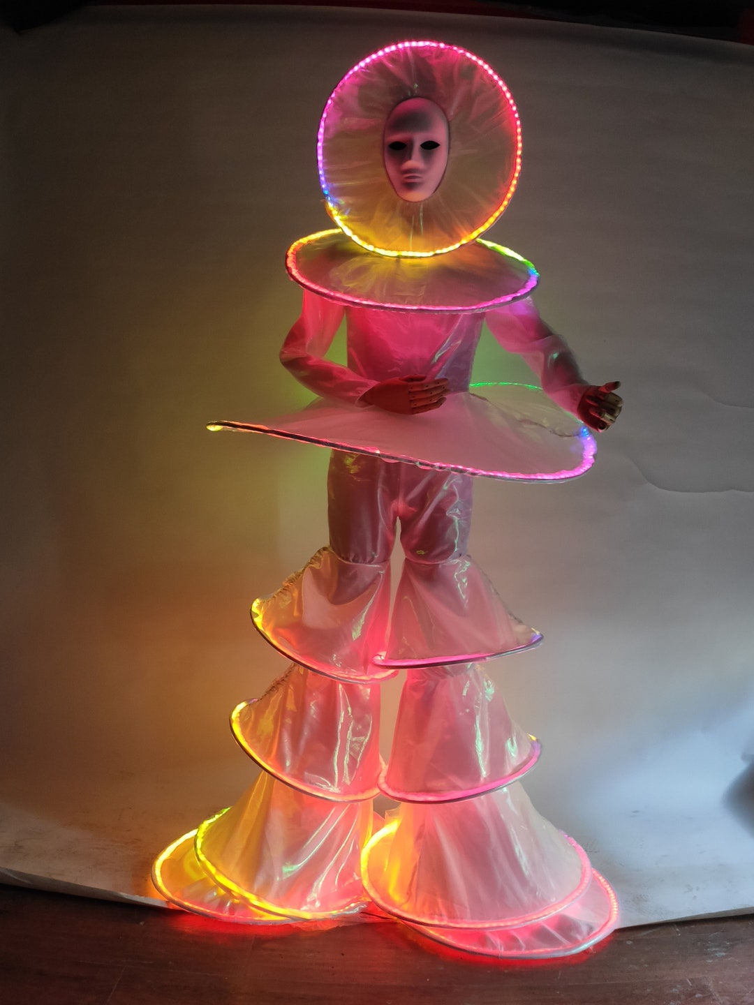 Custom Costume Clown Performance Art LED Lighting Costume - Etsy