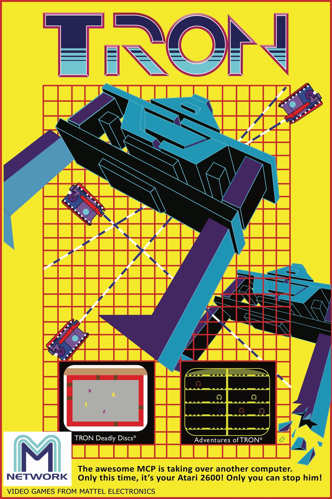 Retro Tron Box Art Poster - Etsy