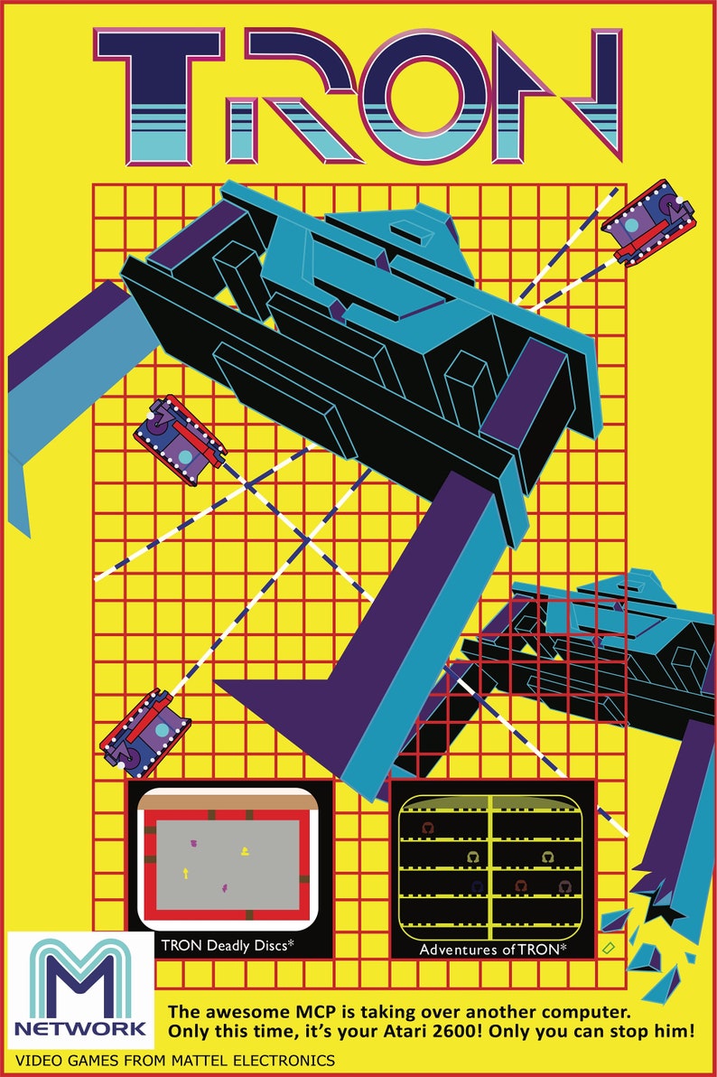 Retro Tron Box Art Poster - Etsy