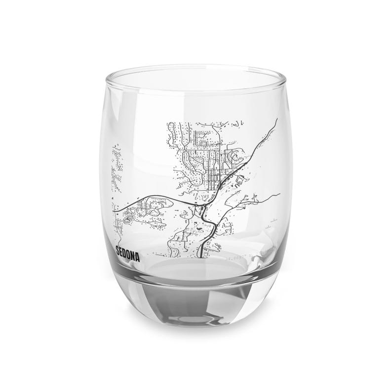 Map of Sedona Arizona Stemless Wine / Cocktail Glass, Map of Sedona ...
