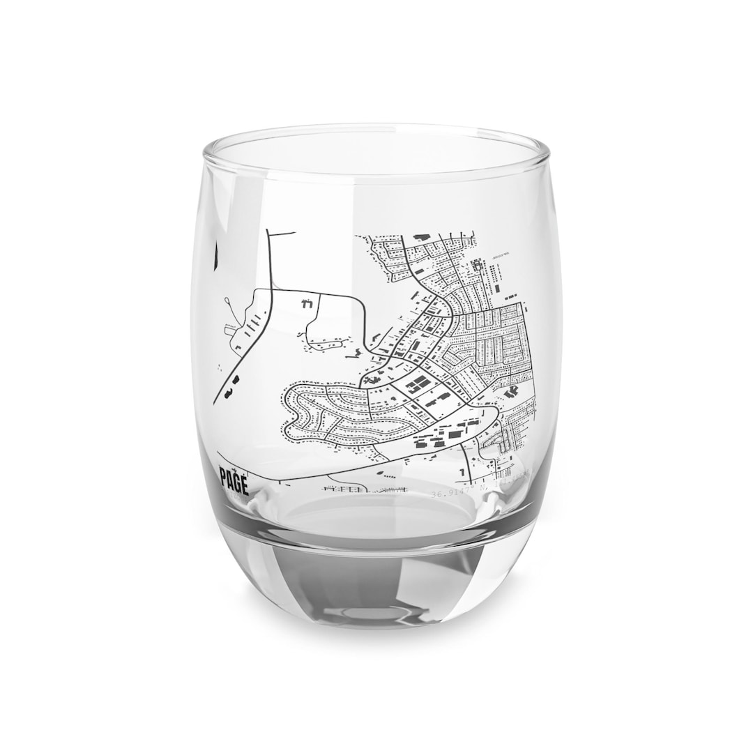 Map of Page Arizona Stemless Wine / Cocktail Glass, Map of Page Arizona ...