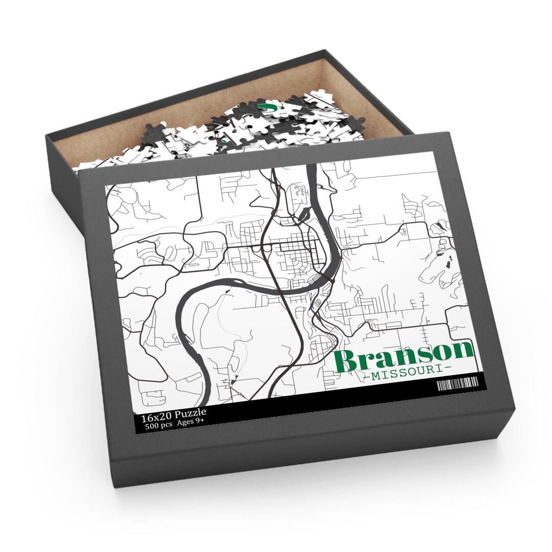 Puzzle, Difficult Branson Missouri Map Jigsaw Puzzle, Fun Family Jigsaw ...