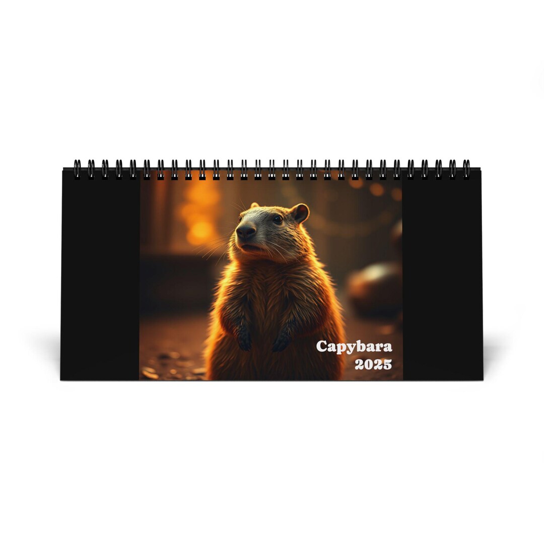 Capybara Desktop Work Calendar 2025, Capybara Lovers Gift, Capybara New ...