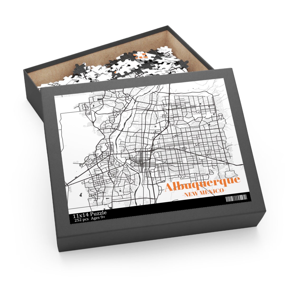 Puzzle, Difficult Albuquerque New Mexico Map Jigsaw Puzzle, Fun Family ...