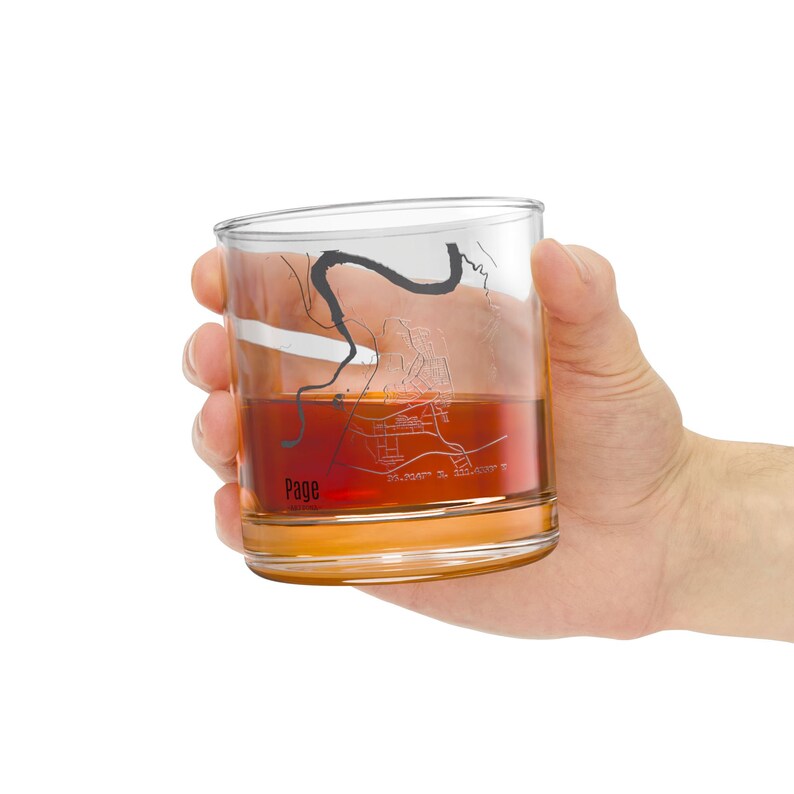 Map of Page Arizona Cocktail Glass, Map of Arizona Gift, Map of Page ...