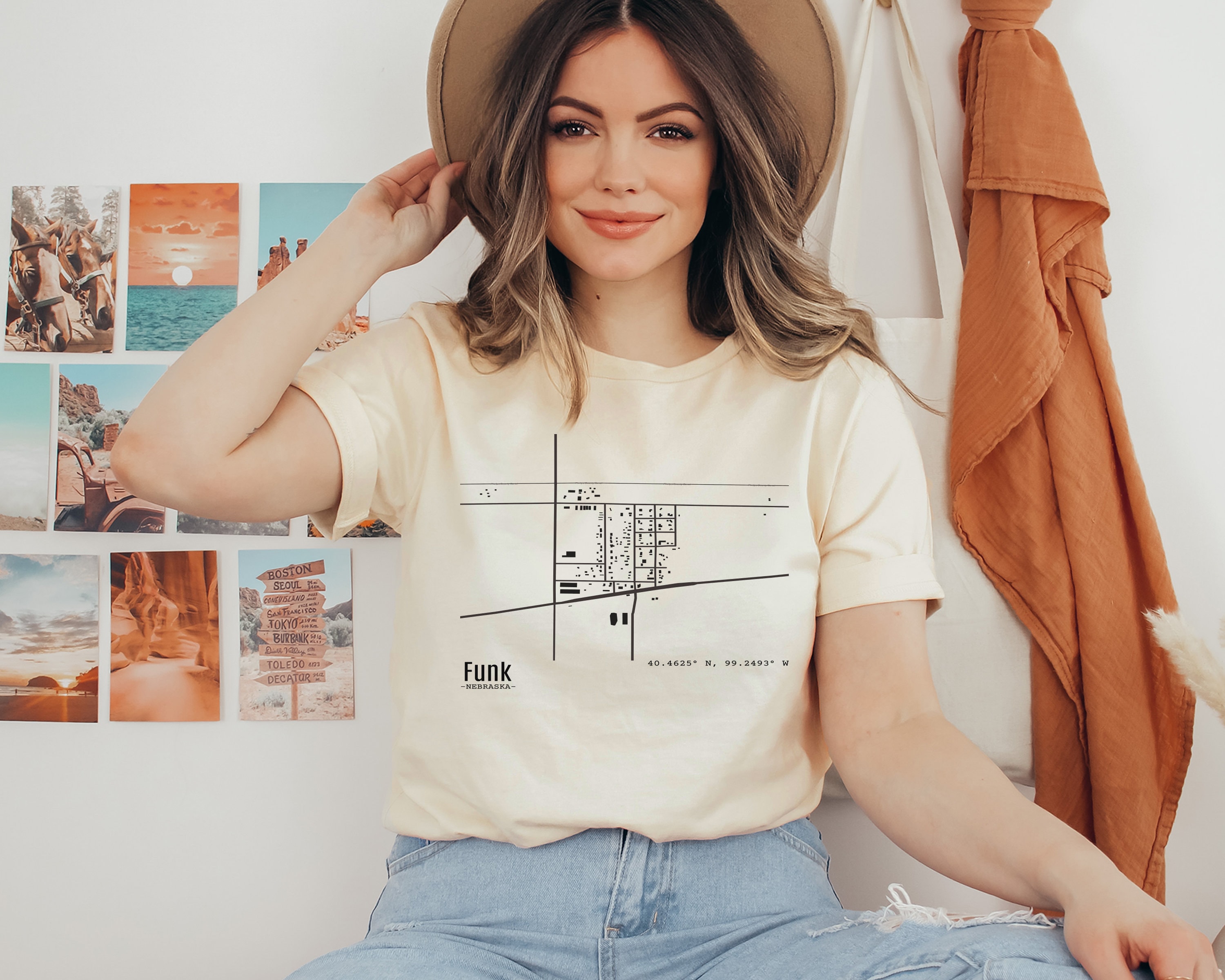 Map of Funk Nebraska Shirt, Map of Nebraska Shirt, I Love Funk Nebraska ...