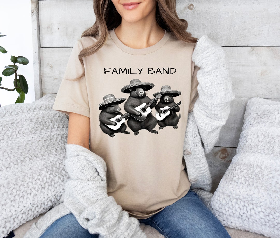 Capybara Family Band Shirt, Capybara Shirt, Capybara Gift, Capybara - Etsy