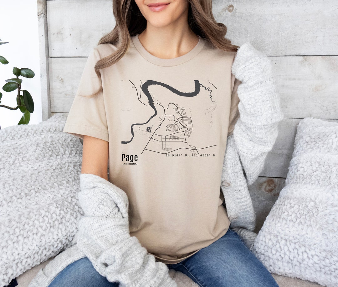 Map of Page Arizona Shirt, Map of Arizona Shirt, Page Arizona Gift ...