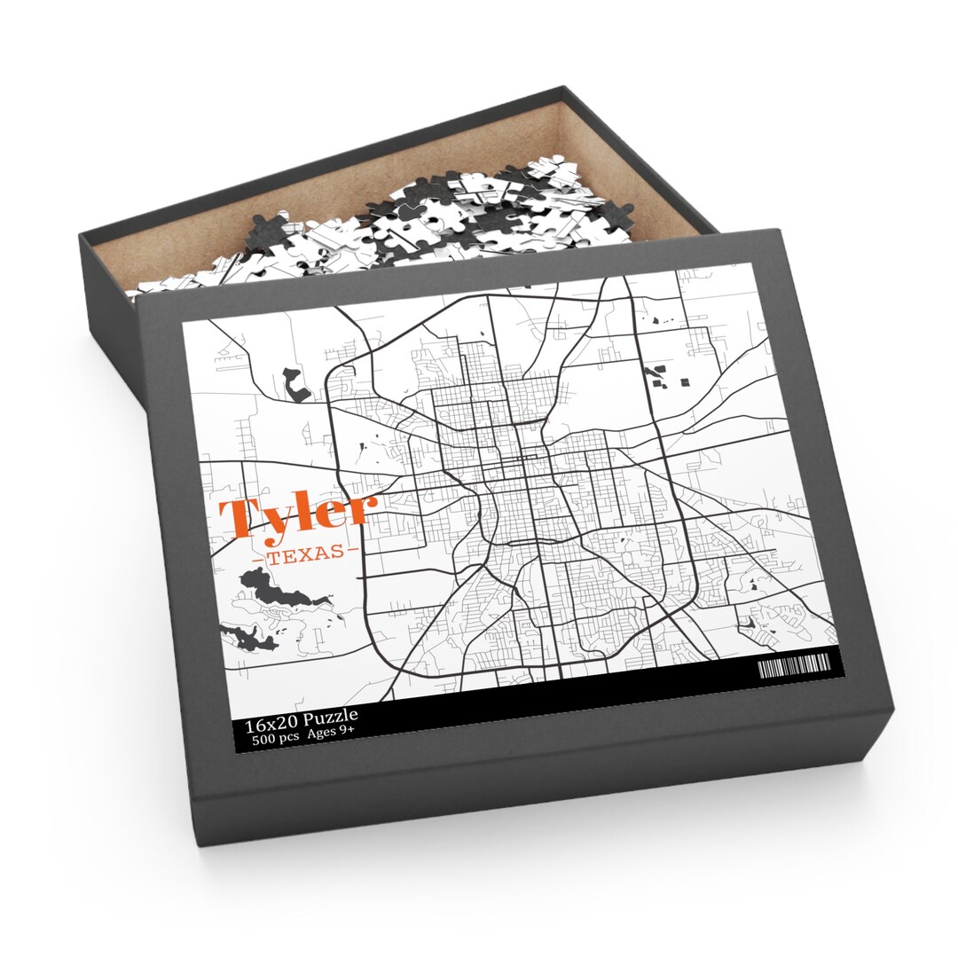 Puzzle, Difficult Tyler Texas Map Jigsaw Puzzle, Fun Family Jigsaw ...