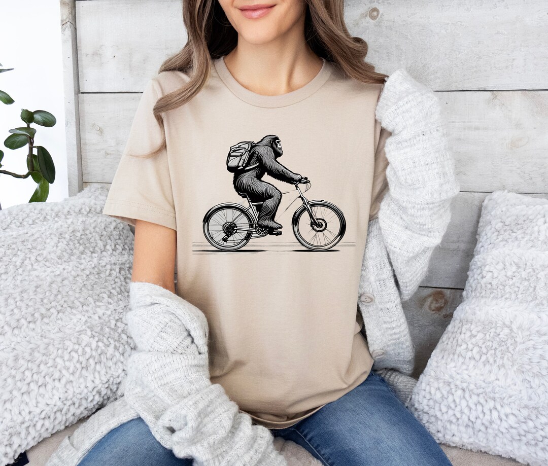 Bigfoot Riding A Bike, Bigfoot Gift, Sasquatch Gift, Bigfoot Art ...