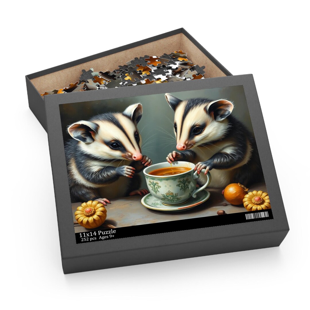 Puzzle, Possums Having A Tea Party Jigsaw, Adult Puzzle, Family Puzzle ...
