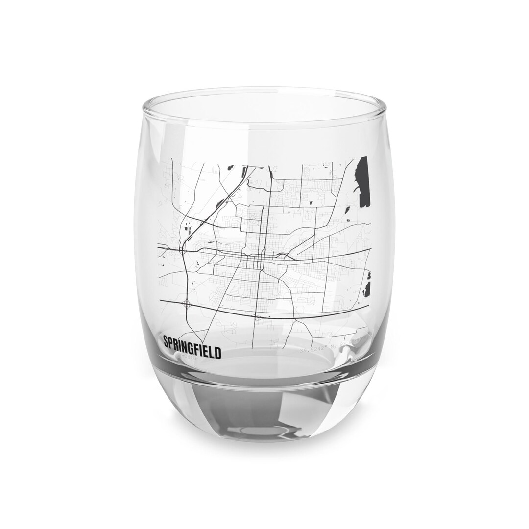 Map of Springfield Ohio Stemless Wine / Cocktail Glass, Map of ...