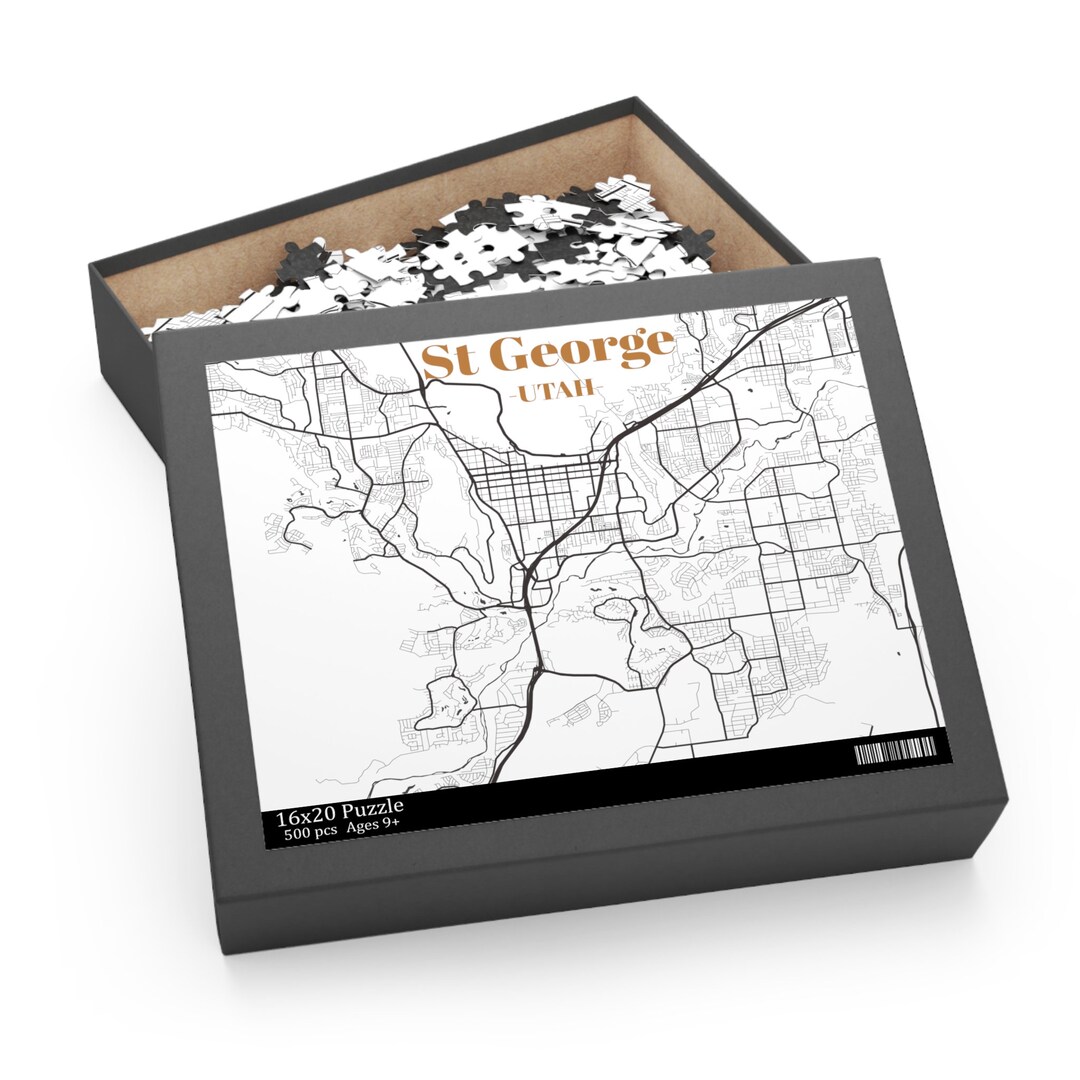 Puzzle, Difficult St George Utah Map Jigsaw Puzzle, Fun Family Jigsaw ...