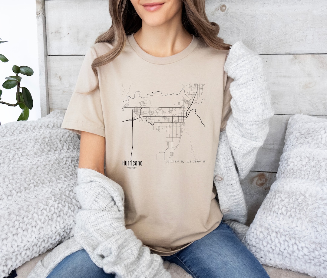 Map of Hurricane Utah Unisex Shirt, Map of Utah Shirt, I Love Hurricane ...