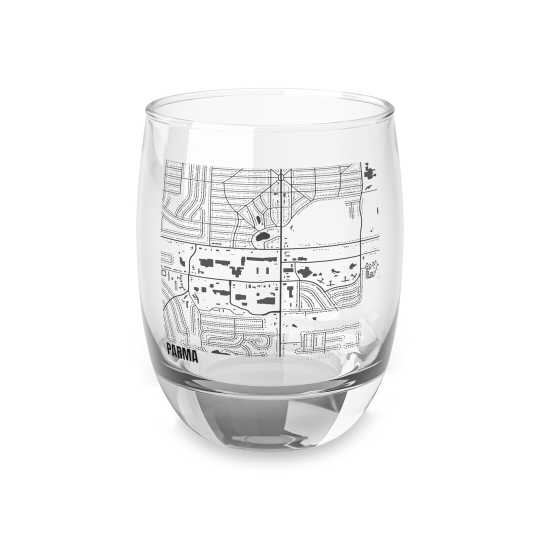 Map of Parma Ohio Stemless Wine / Whiskey / Cocktail Glass, Map of ...