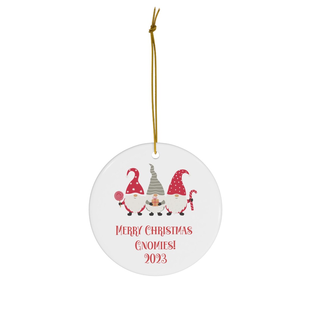 Merry Christmas Gnomies/ Christmas Gnome Ornament/ Christmas - Etsy