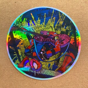 Punk Rock Spiderman Holographic Sticker - Etsy