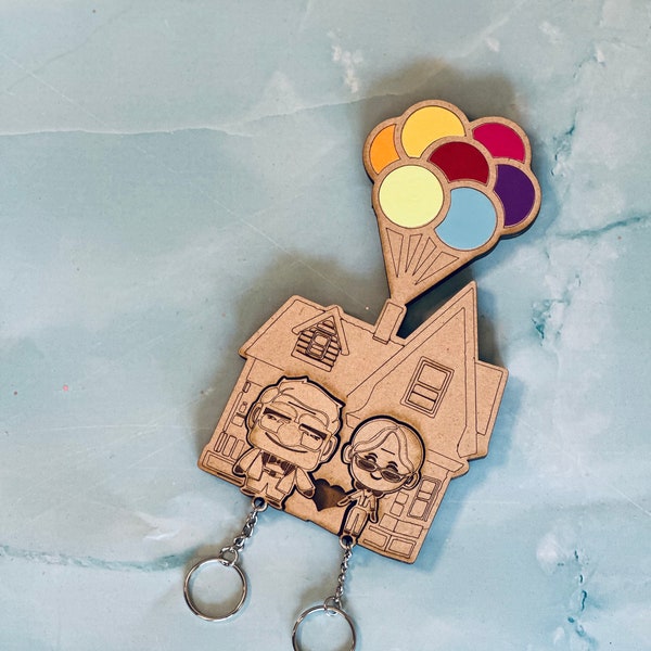 Pixar up Keychain - Etsy