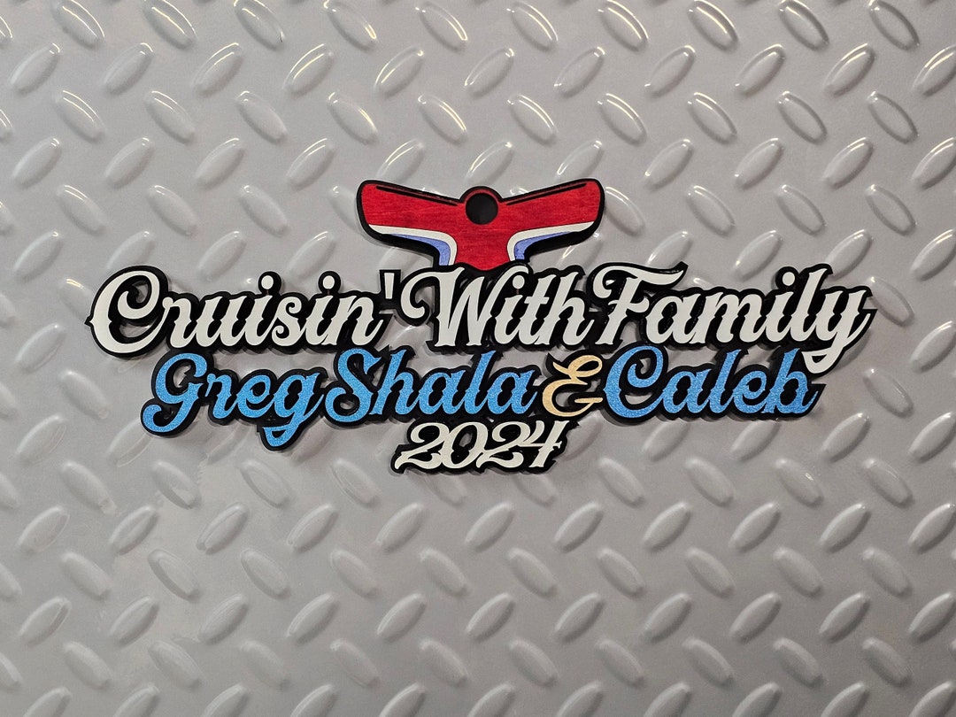 Magnetic Cruise Door Sign Cruisin With Family Personalized for Royal ...