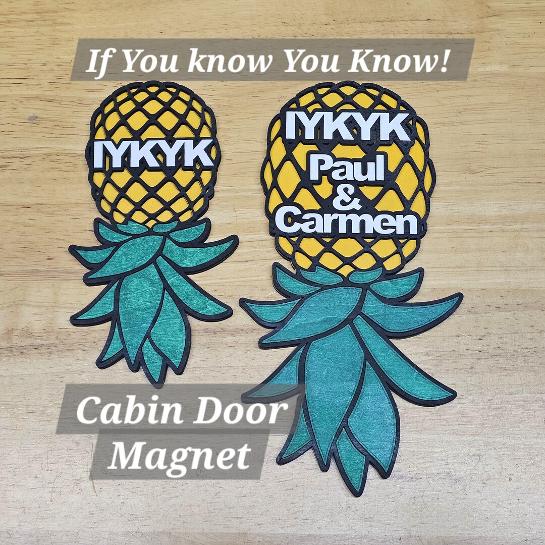 Upside-down Pineapple Cruise Door Magnet | Funny IYKYK Swingers Cruise ...