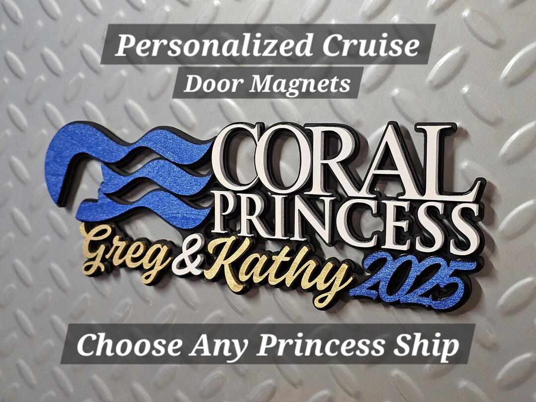 Princess Cruise Door Magnets | Personalized for Any Ship Name, Custom ...