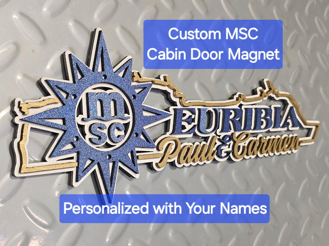 MSC Cruise Door Magnets | Personalized for Any Ship Name, Custom Cruise ...