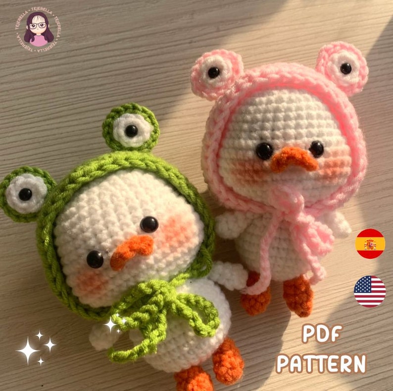 PATRÓN pato en traje A CROCHET Patrón patito Amigurumi Tutorial de ...