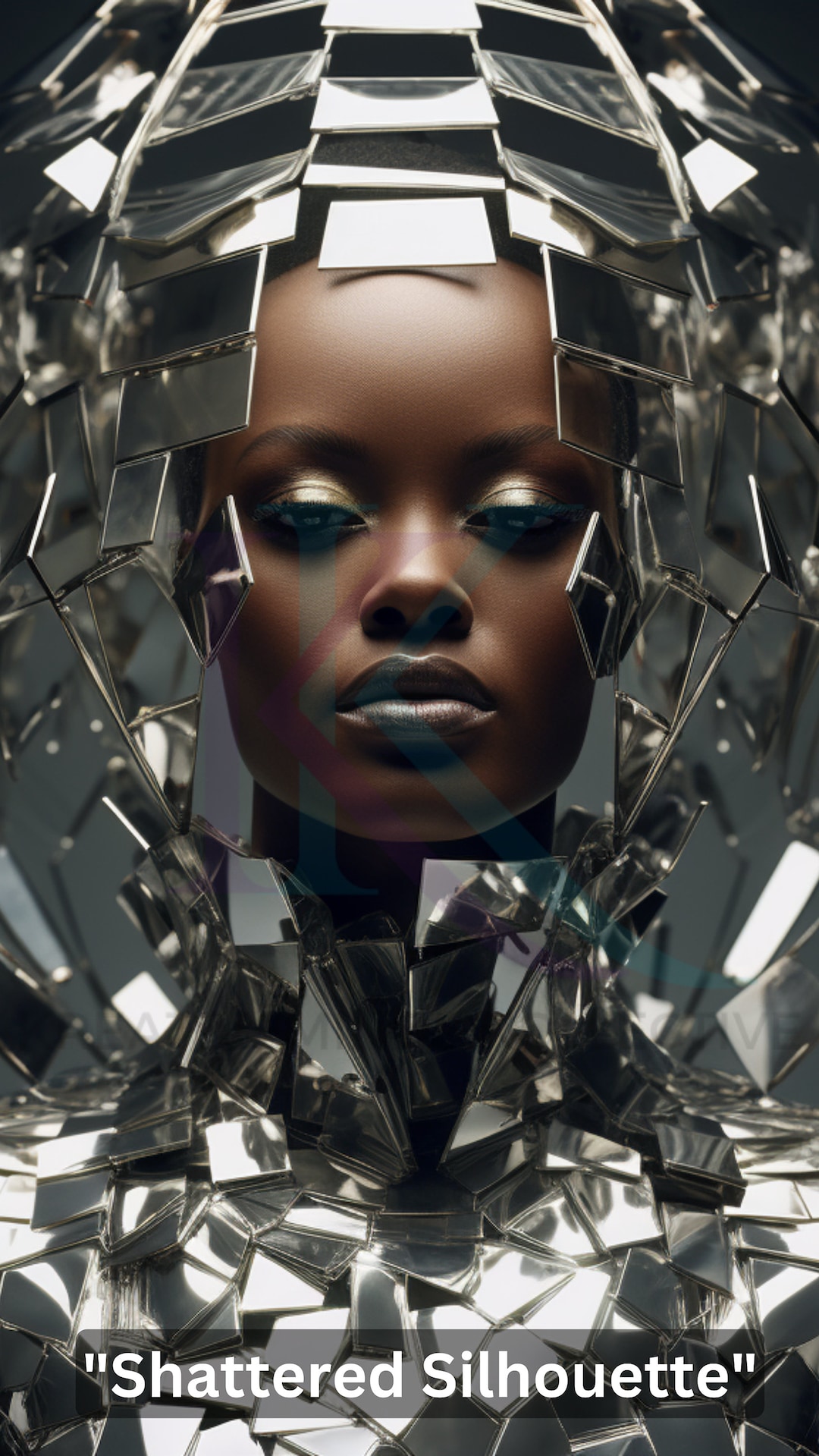 Shattered Silhouette Black Woman Art Print: Futuristic Home Decor (digital Download) - Etsy