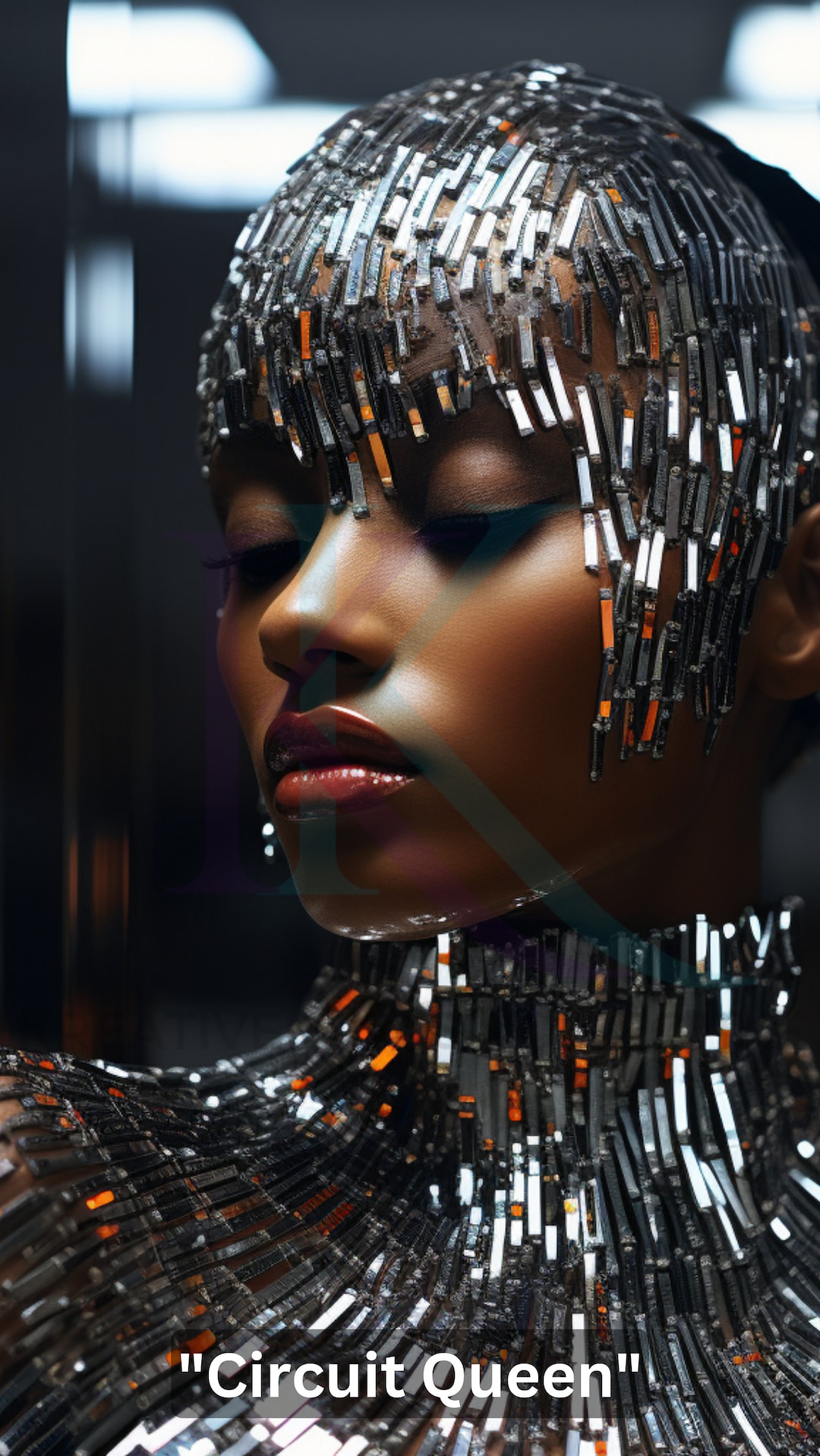 Circuit Queen - Black Woman Art, Black Girl Wall Art, Digital Art Print ...