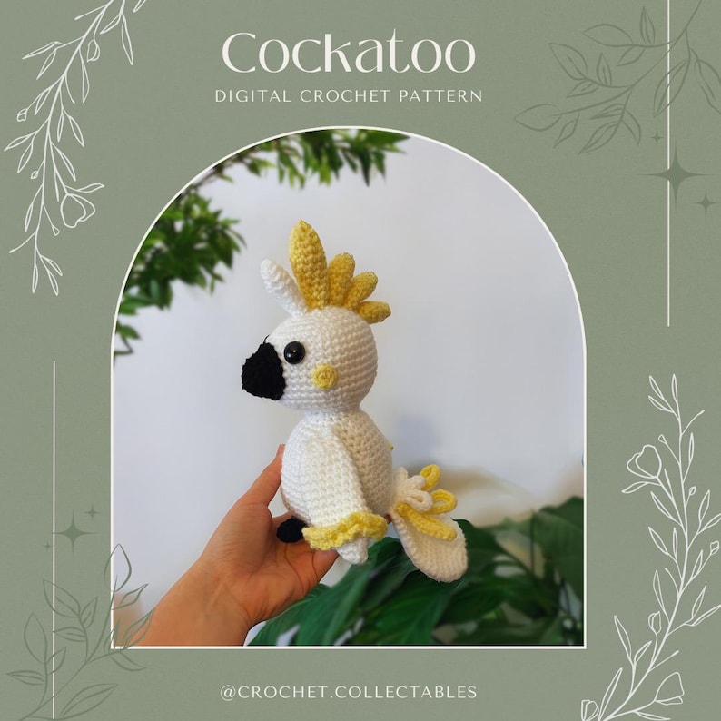 Crochet Pattern: Cockatoo - Etsy