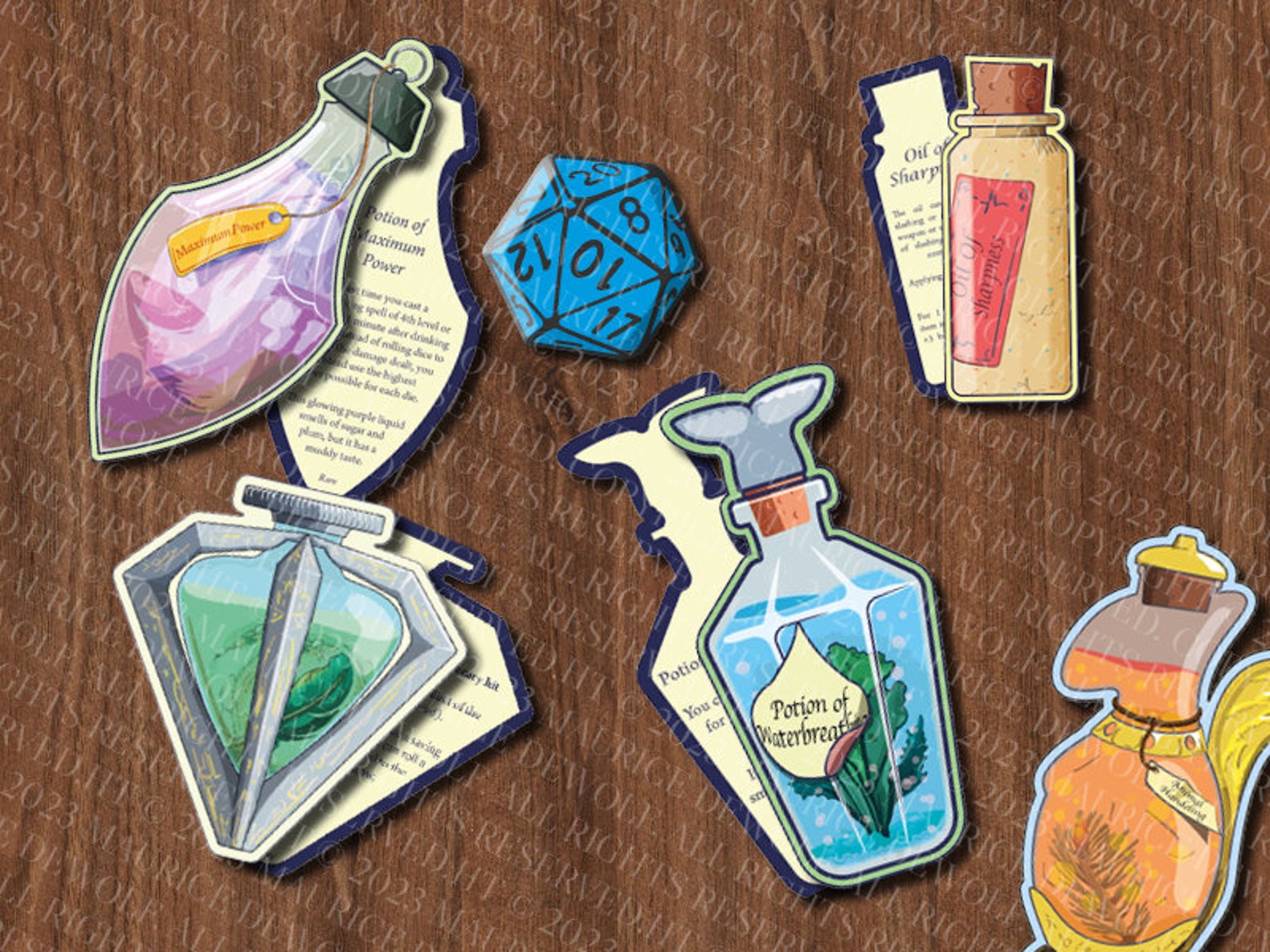 Dnd Potion Tracker Cards - Etsy
