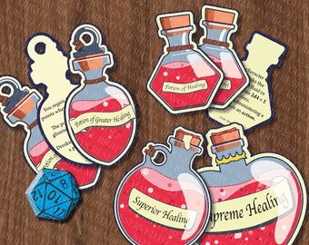 Dnd POTION of HEALING, Dungeons and Dragons, Ttrpg, Dnd Handout, Dnd ...