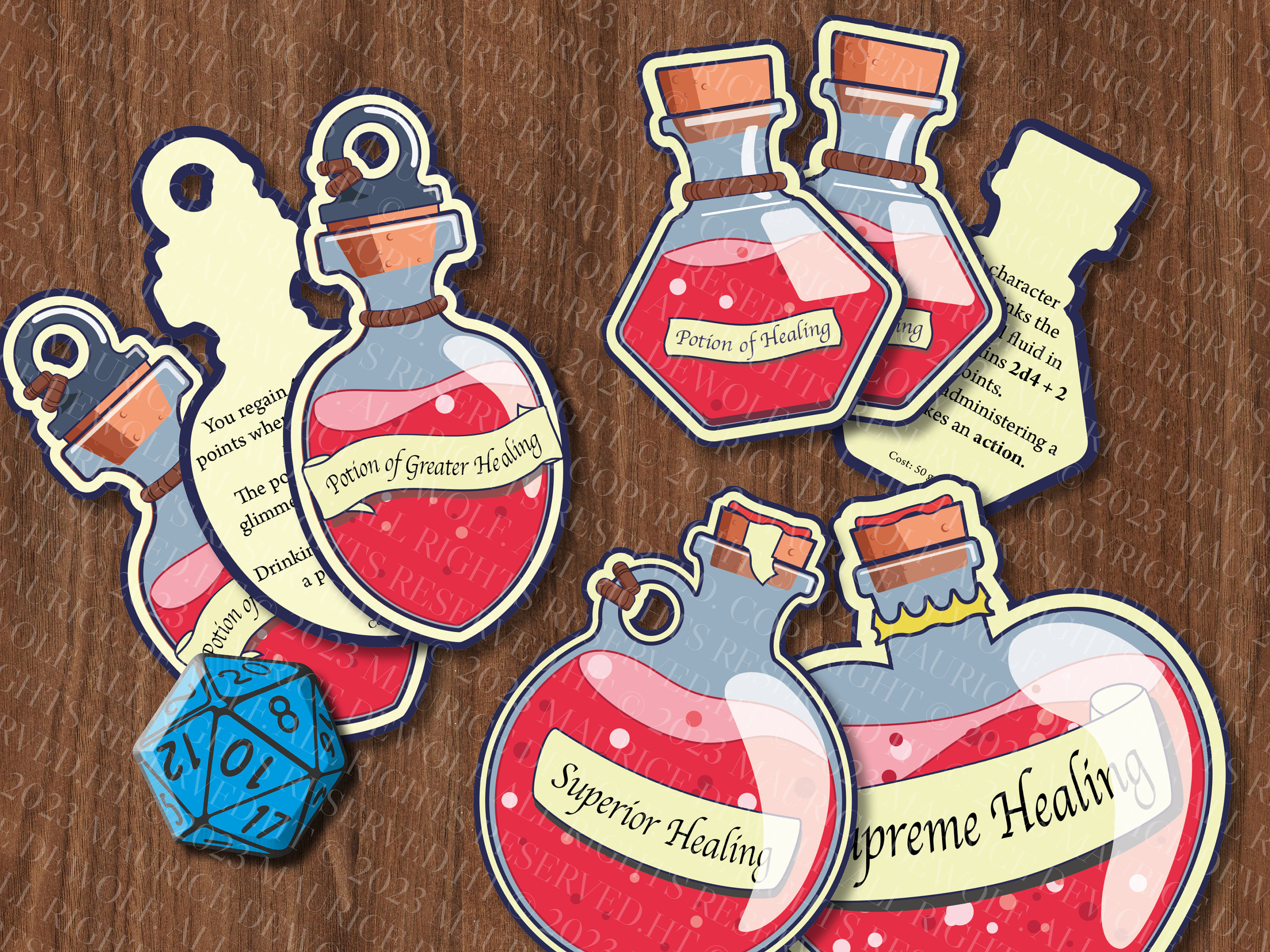 Dnd Printable Healing Potions - Etsy