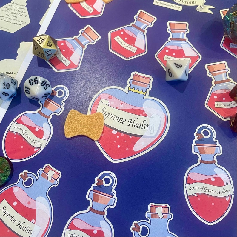 Dnd Printable Healing Potions - Etsy