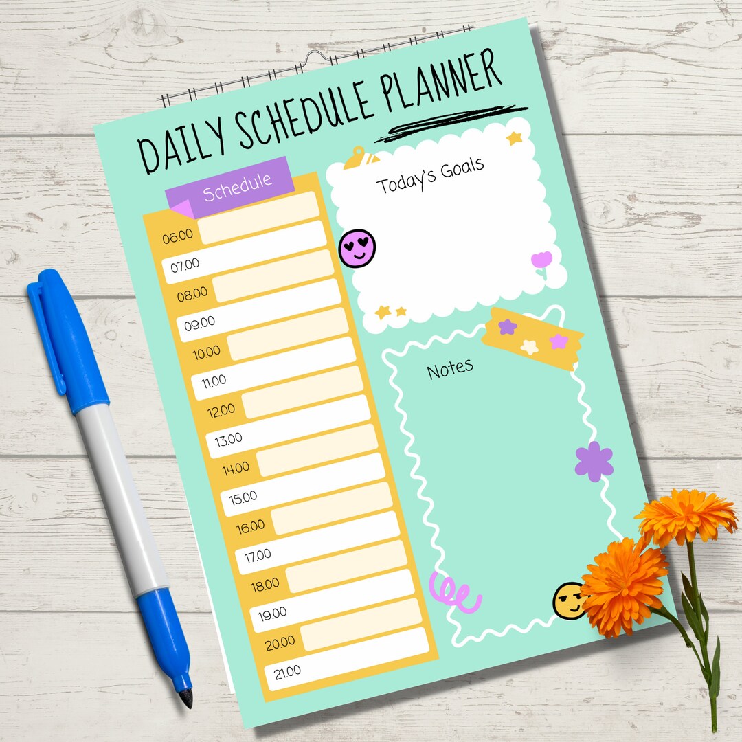 Daily Planner, Daily Printable Planner, Weekly Daily Printable Planner ...