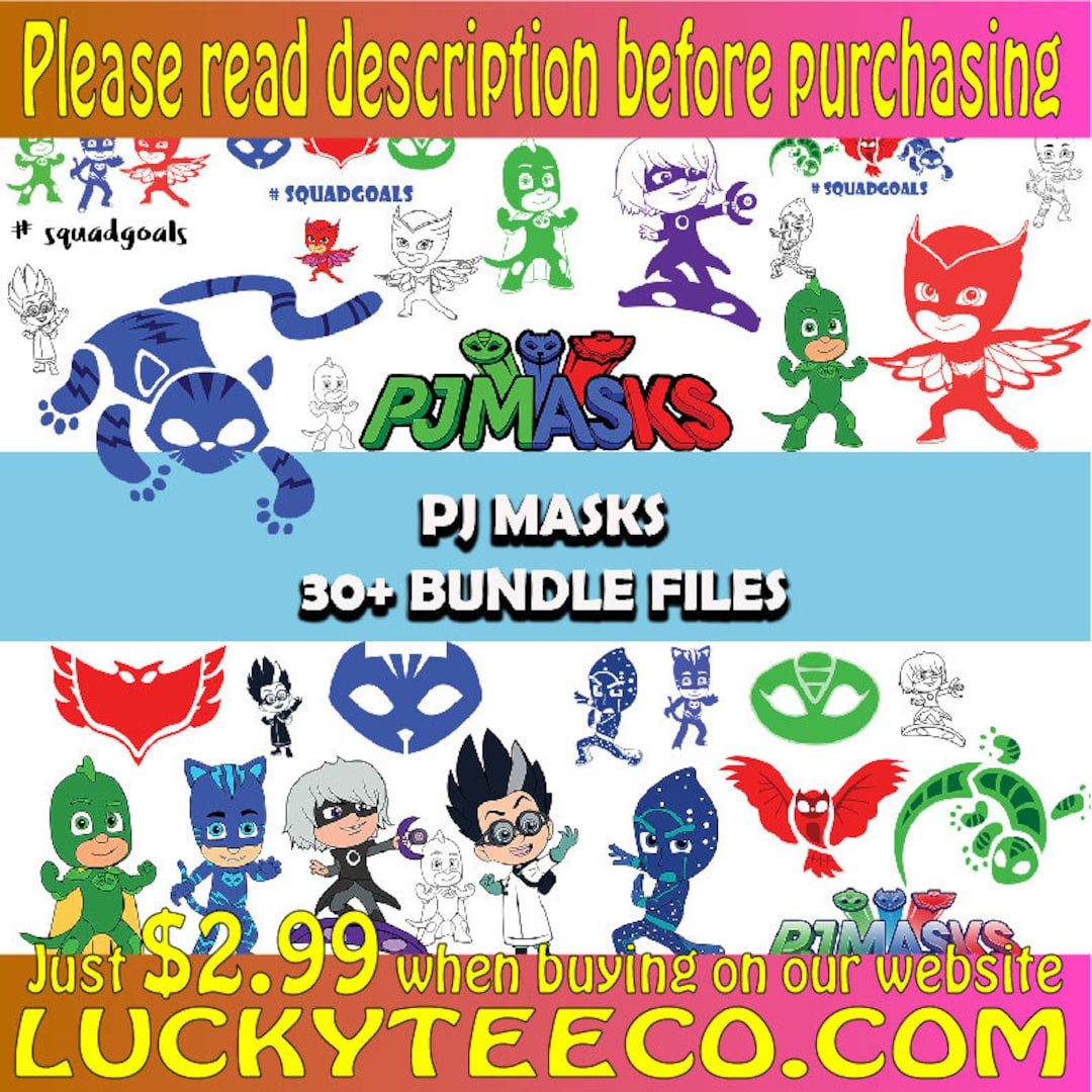 PJ Mask Svg Bundles, PJ Mask Clip Art, Pj Masks Hero Png, Pj Mask ...
