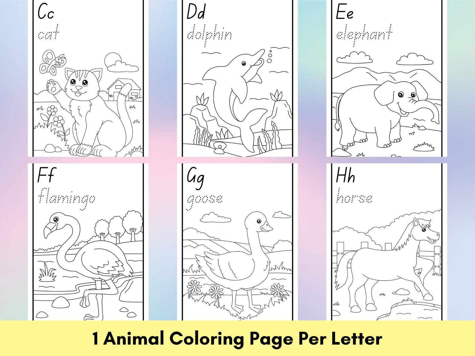 ABC Tracing & Animal Alphabet Coloring Book Pages | 79 Pages of ...