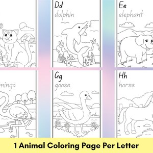 ABC Tracing & Animal Alphabet Coloring Book Pages | 79 Pages of ...