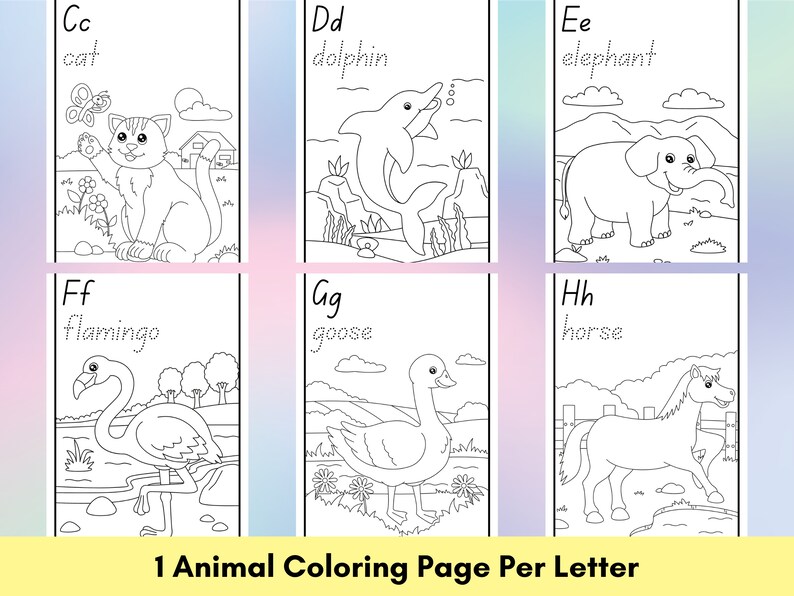 ABC Tracing & Animal Alphabet Coloring Book Pages | 79 Pages of ...