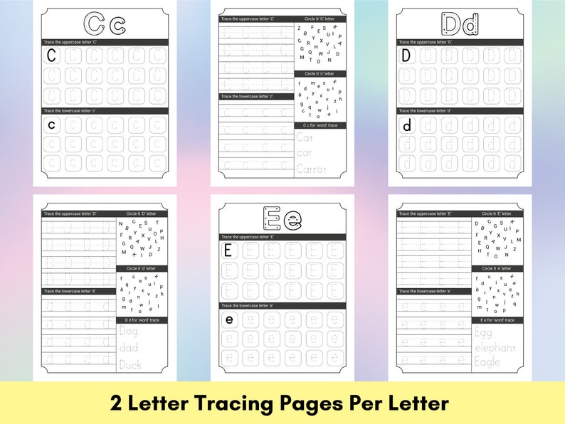 ABC Tracing & Animal Alphabet Coloring Book Pages | 79 Pages of ...