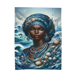 Blanket - Yemaya | Orisha Gift | Regla De Ocha | Santeria | African ...